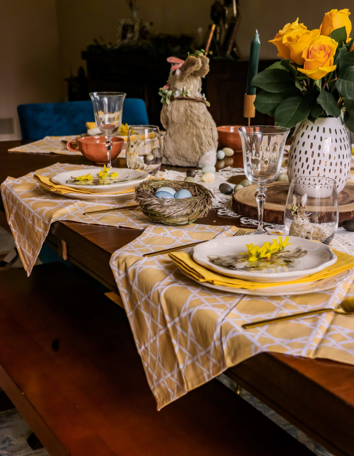 Easter Inspired Spring Tablescape - Myriad Musings